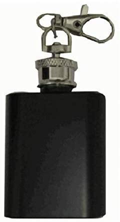 LISTA 1 OZ Matte Black Stainless Steel Hip Flask with Key Ring Matte ...