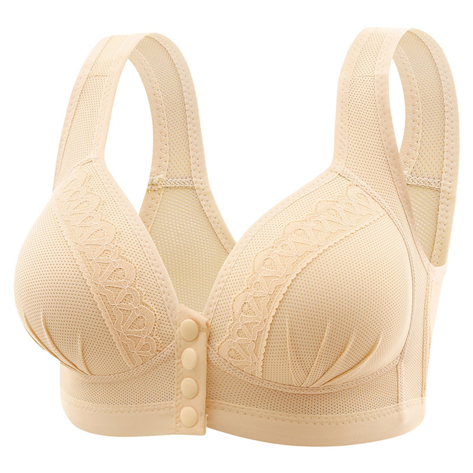 LISTHA Front Closure Bras for Women Plus Size No Wire Bra for Senior ...