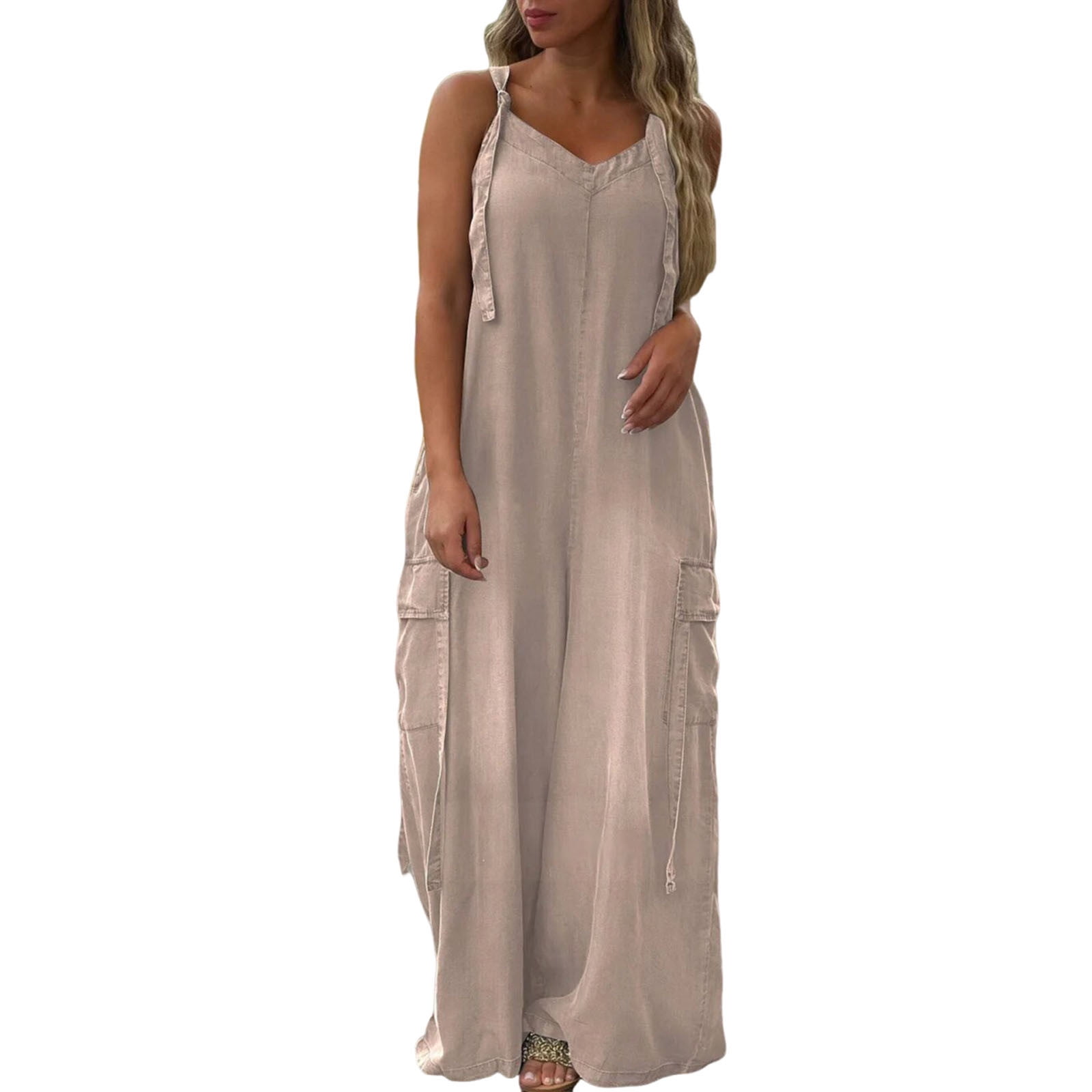 LISTHA Jumpsuits for Women Plus Size Plus Size 2025 Wide Leg Cargo Overalls Summer Spring ...