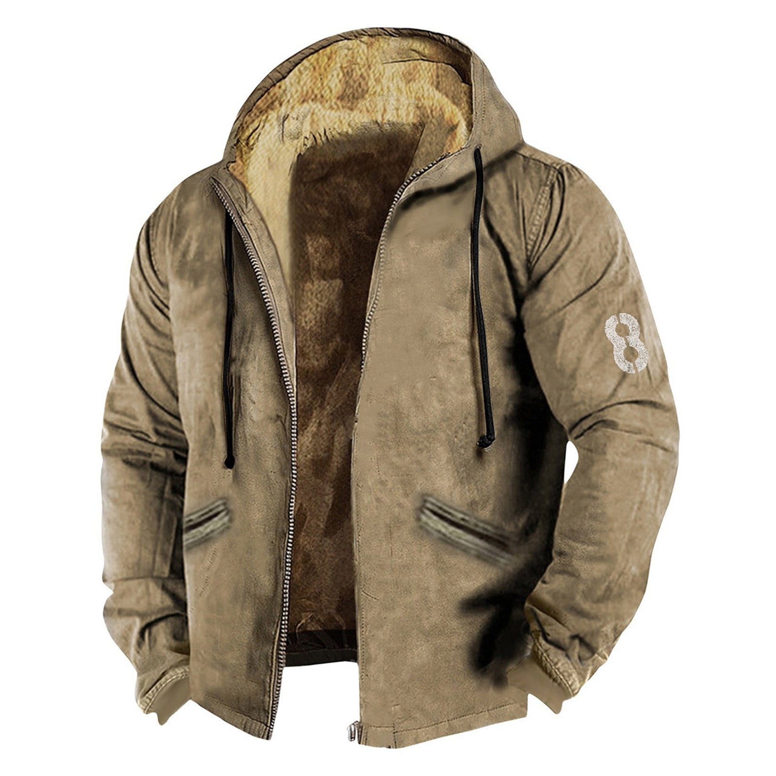 LISTHA Men's Winter Casual Thicken Multi-Pocket Outwear Jacket Coat ...