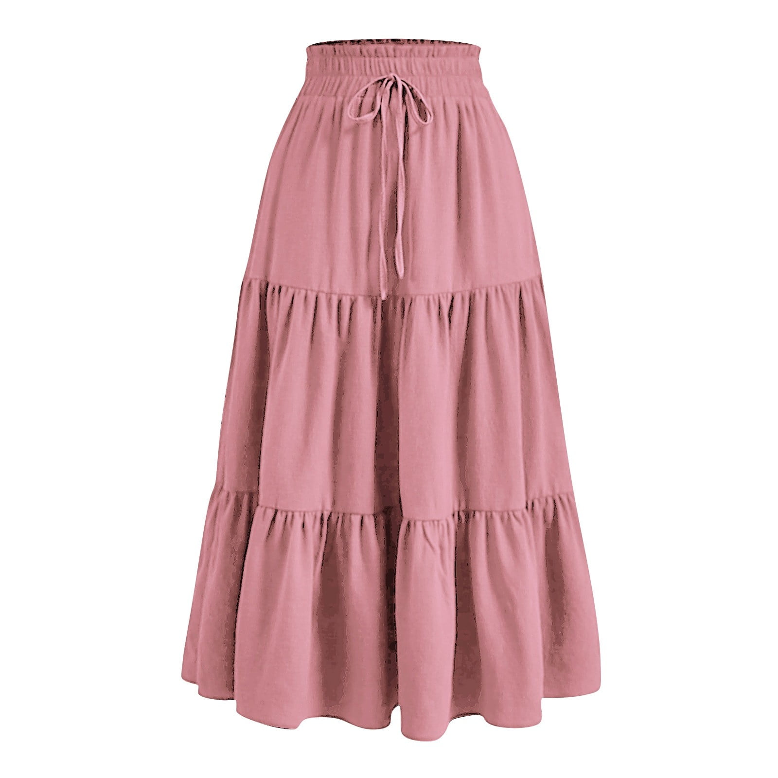LISTHA Pleated Skirts for Women Tiered Pleated Summer Boho Maxi Skirt ...