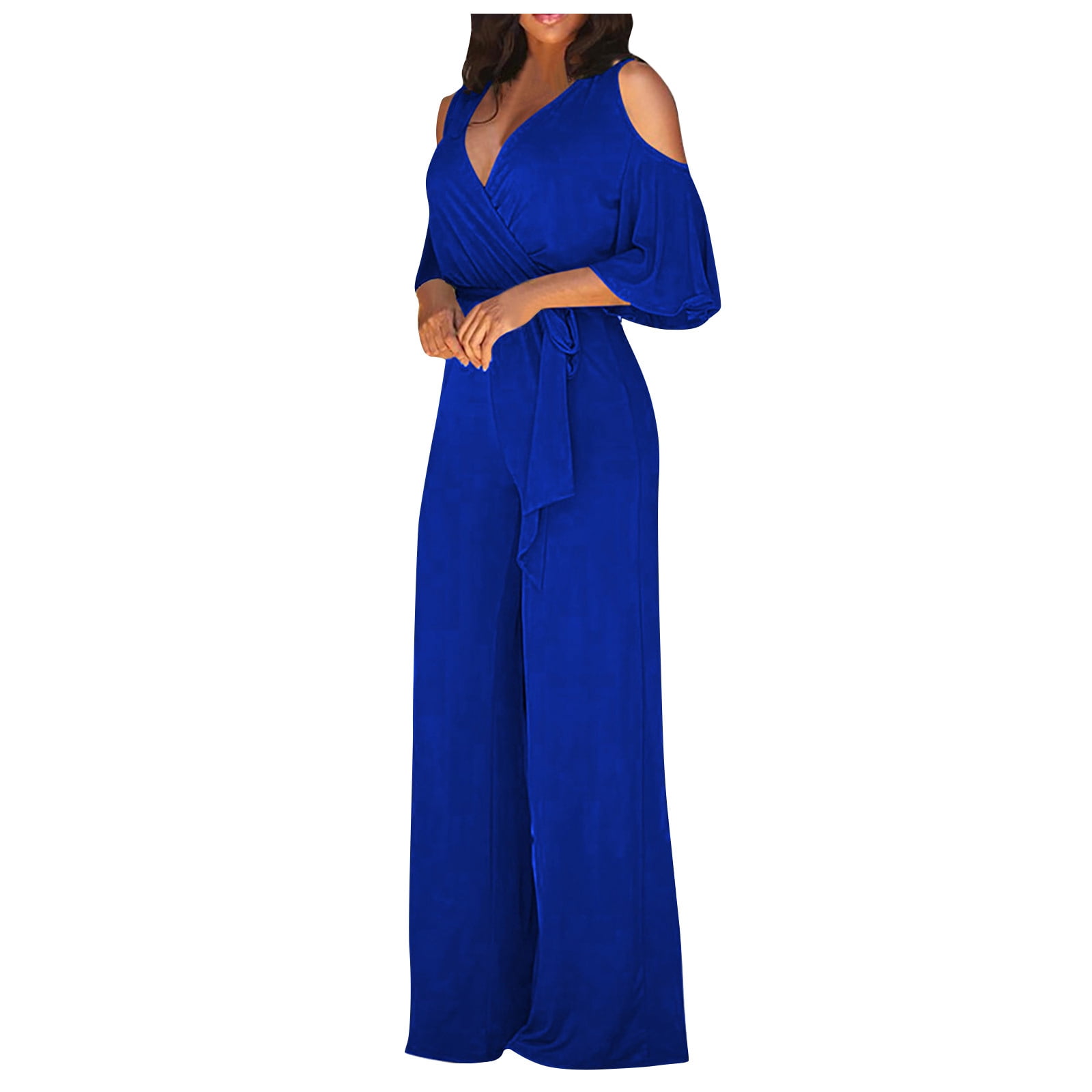 LISTHA Spring Jumpsuits for Women 2025 Wide Leg Short Sleeve Cold ...