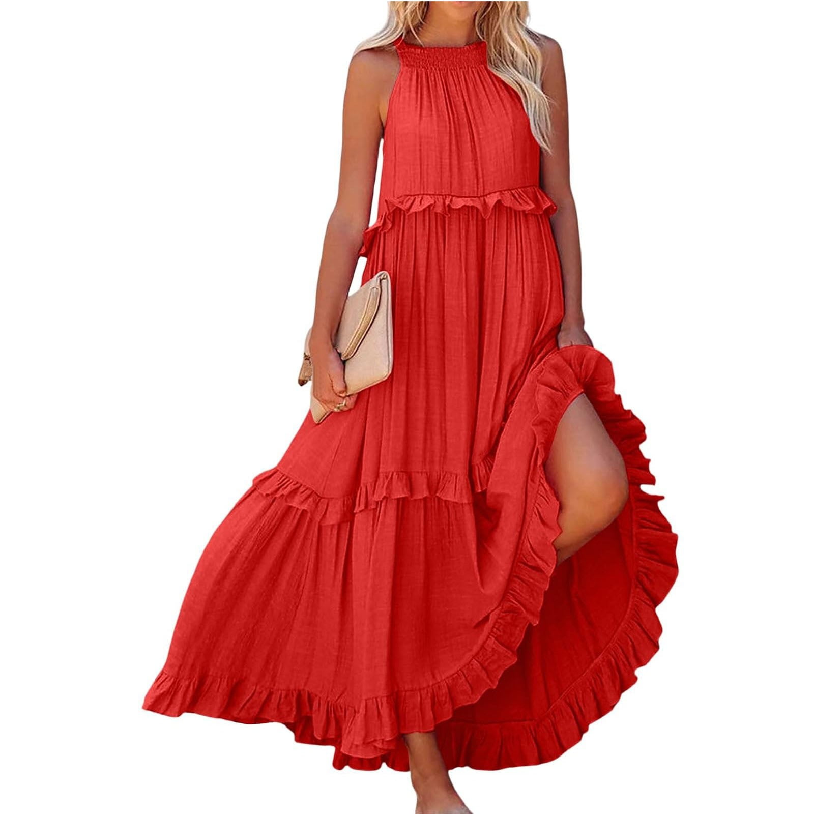 LISTHA Spring Maxi Dresses for Women 2025 Vacation Halter Neck ...