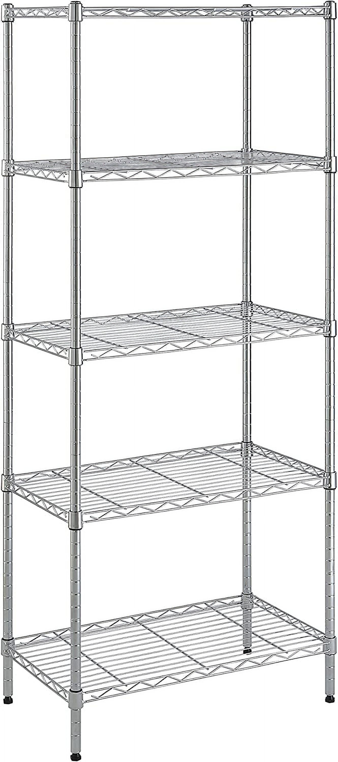 LISUEYNE 5 Tier Wire Shelving Unit, 35.4"x 13.8"x 71" Adjustable ...