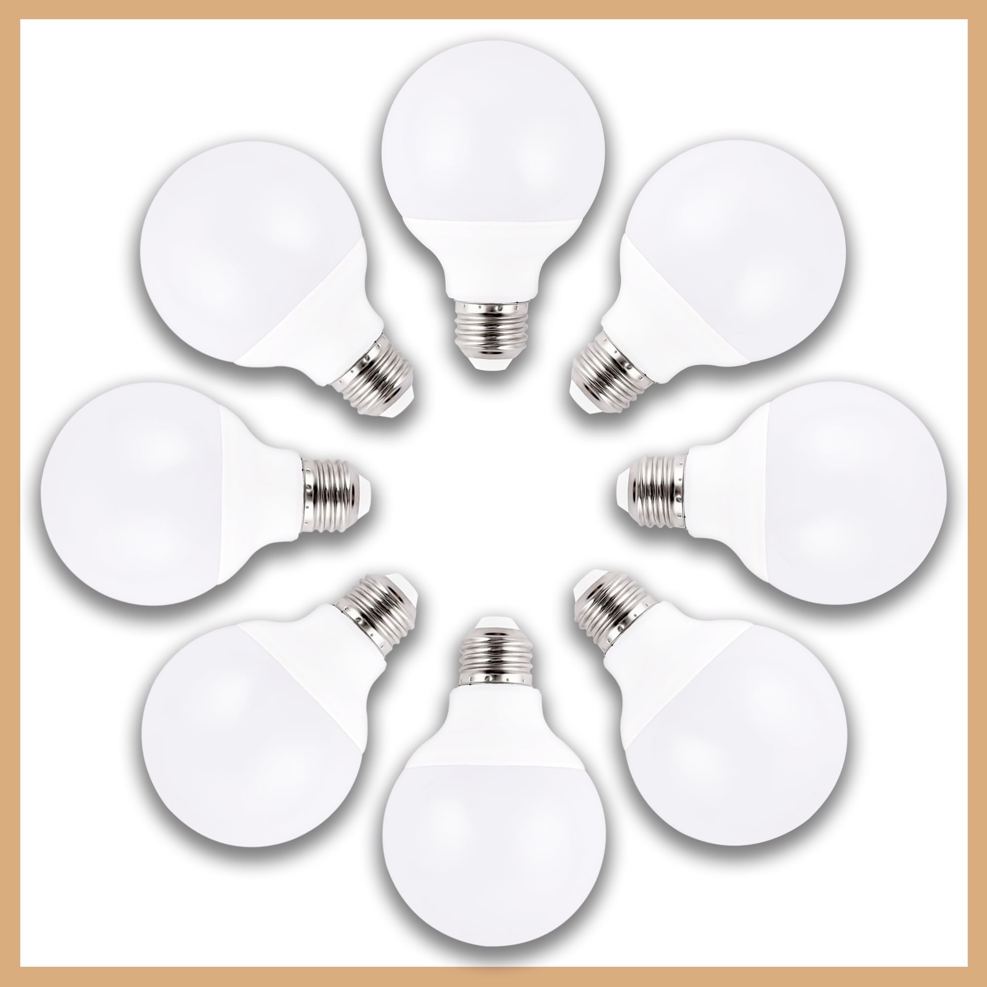 LISUNAR 3 Color LED Light Bulb,5000k G80/G25 Globe Light Bulbs,Energy ...