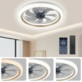 LISUNAR 20" Ceiling Fans with Lights and Remote,Gold-Smart Dimmable low ...