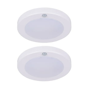 15 in. White Selectable LED Flush Mount with Motion Sensor and EM ...