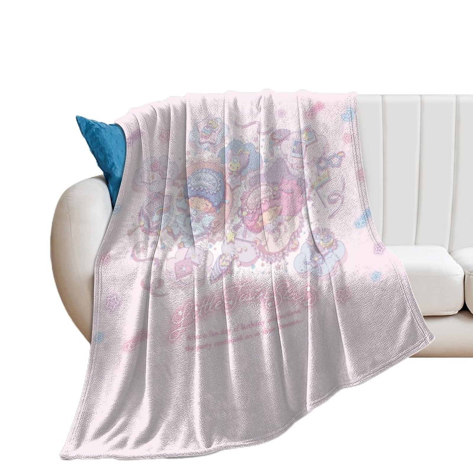 LIT-TLE TWIN STARS Throw Blanket Flannel Anime for Girls Boys Men Women ...