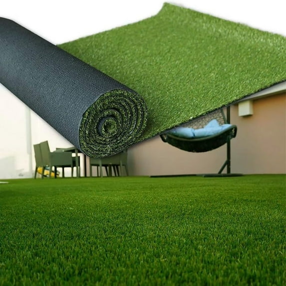LITA Artificial Grass 8x8(64 Square FT),0.8in Pile Height Multi-Sizes ...
