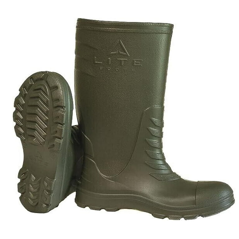 LITE BOOTS Lightweight Waterproof Boots Men s Knee High All Weather Boots For Hiking Fishing Working Green Size 15 Walmart