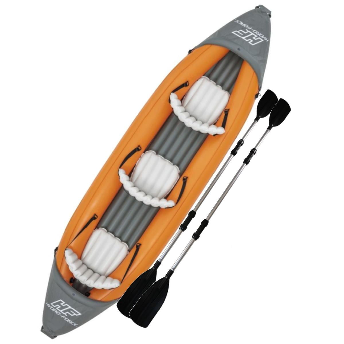 LITE RAPID X3 Inflatable Kayak 3 Person with Pump Paddles Canoe Boat ...