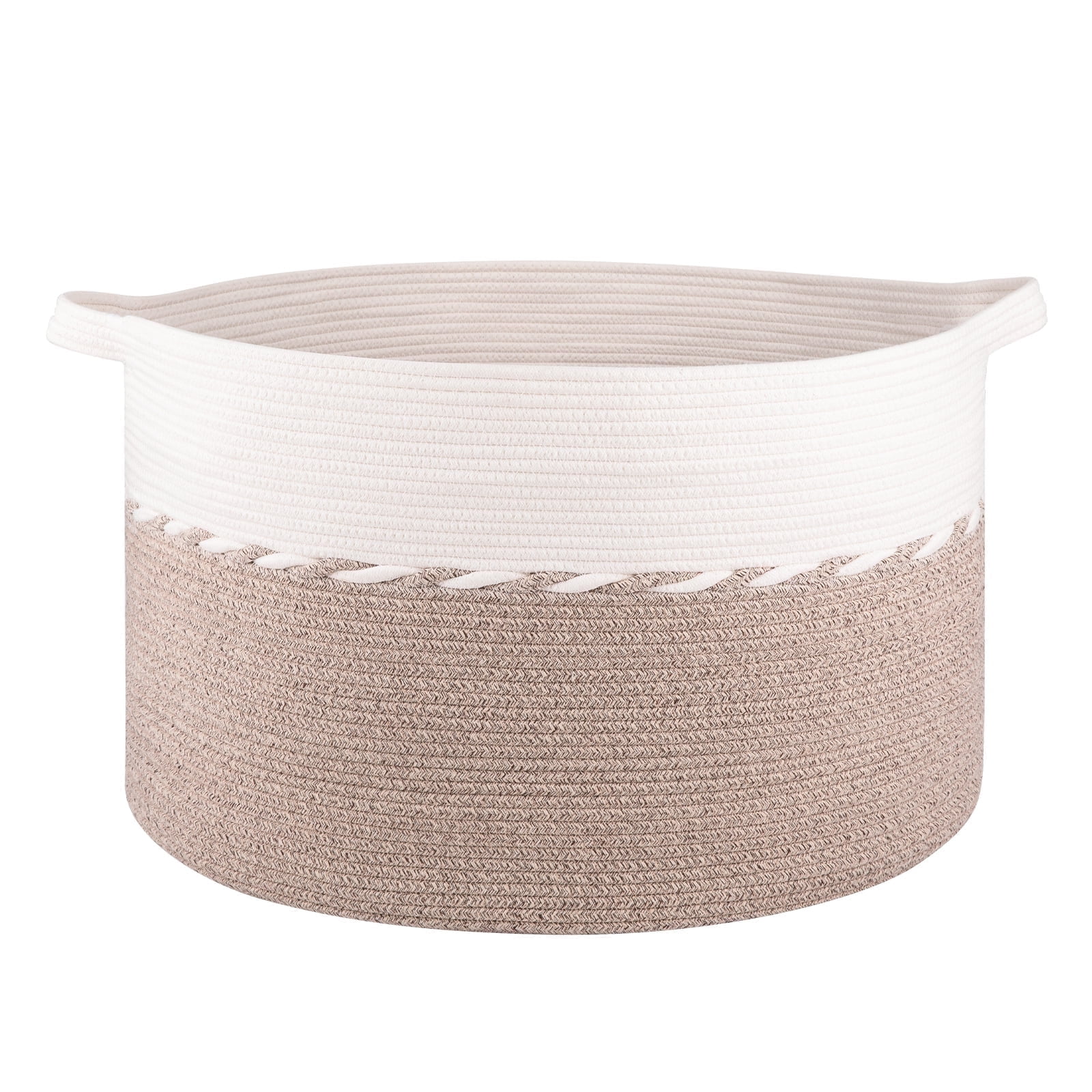 LITERRA 35 Gallon Basket Large Cotton Rope Baskets, Woven Clothing ...