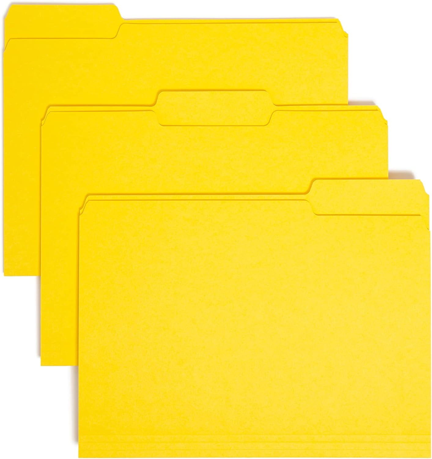 LITIAN Interior File Folder, 1/3-Cut Tab, Letter Size, Yellow, 100 per ...