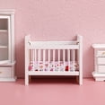 LITINKIMI 1:12 Scale Dollhouse Mini Crib Wooden Baby Doll Crib for ...