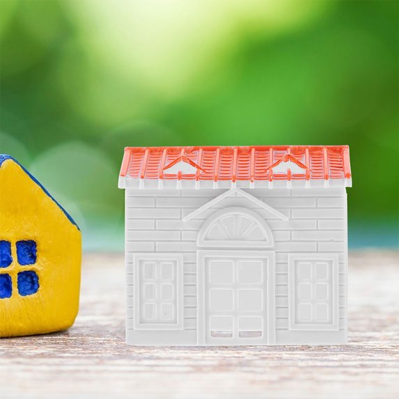LITINKIMI 12pcs House Building Kit Miniature Cottage Model White ...