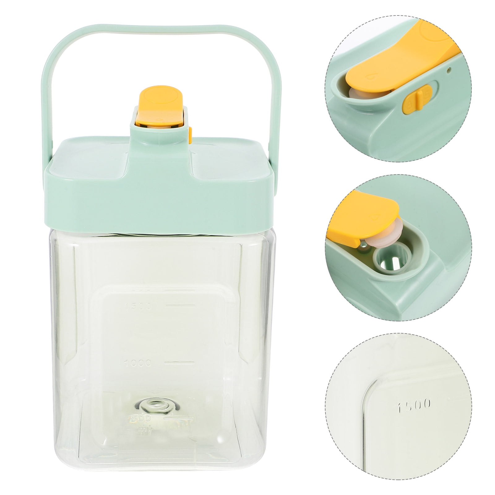 LITINKIMI 1Set Clear Plastic Beverage Jug With Lid For Fridge Drink ...