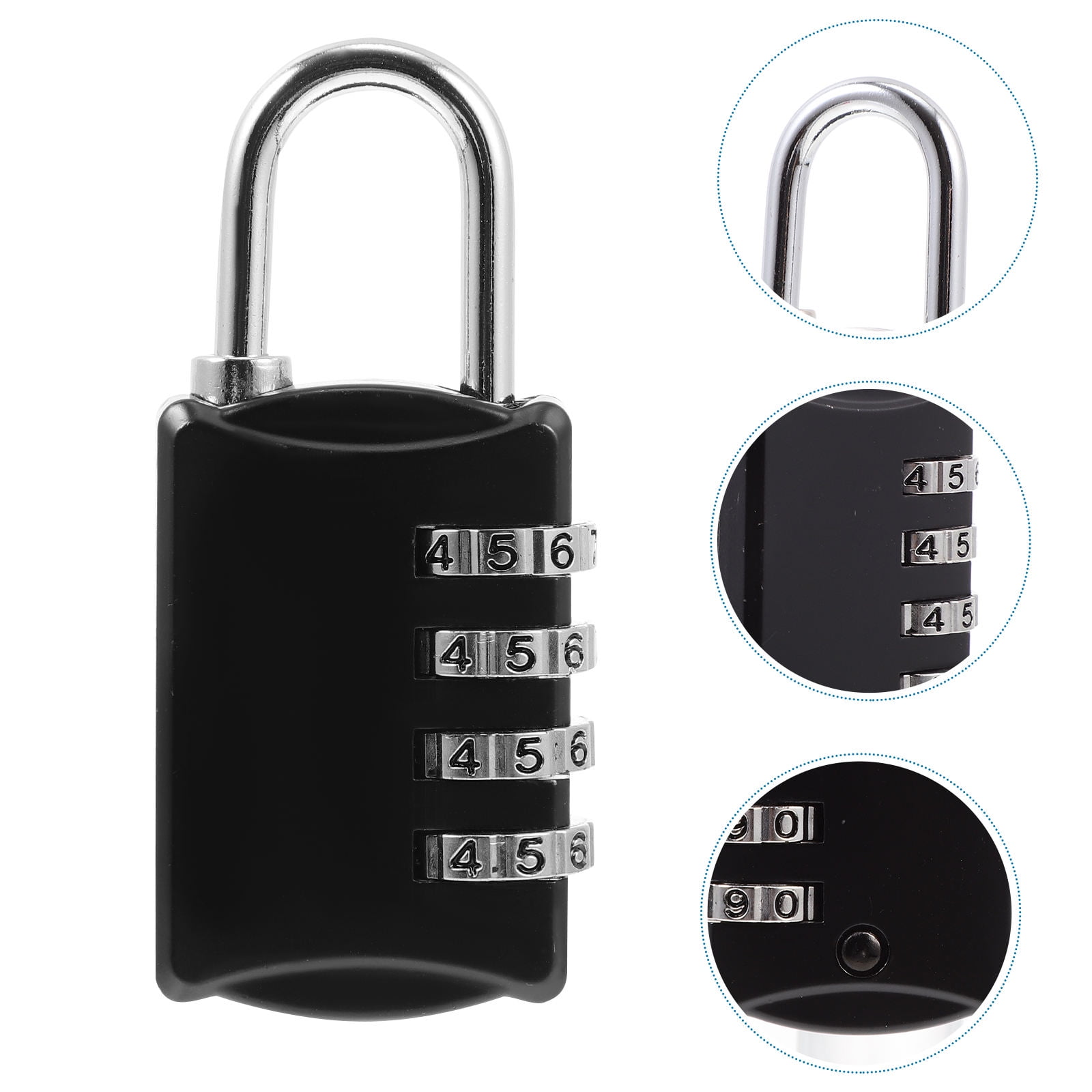 LITINKIMI 1Set Combination Lock Padlock Zinc Alloy Rectangular Anti ...