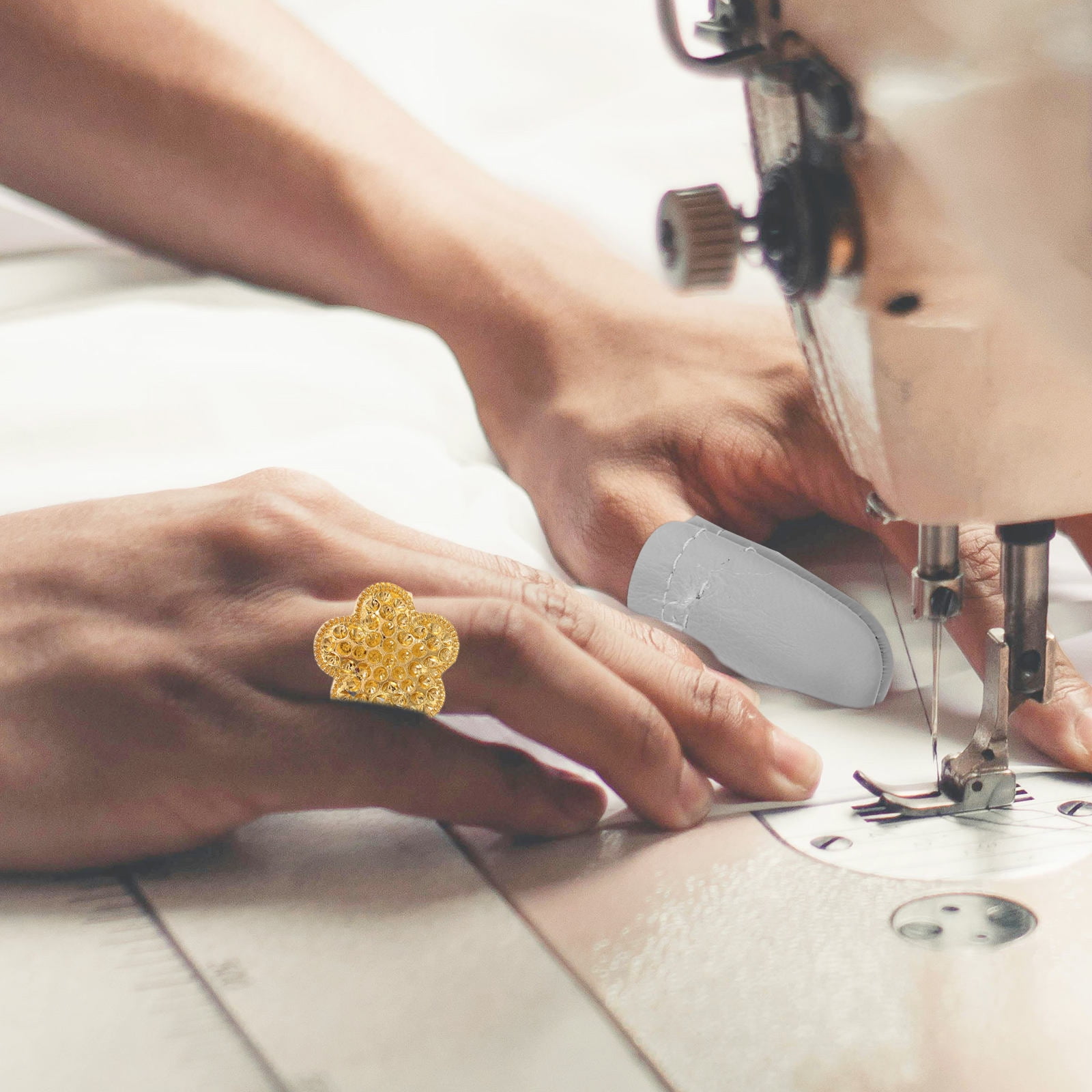 LITINKIMI 3 x Thimble Rings Ergonomic Design Multi Sewing Accessories for Experienced Sewers ...