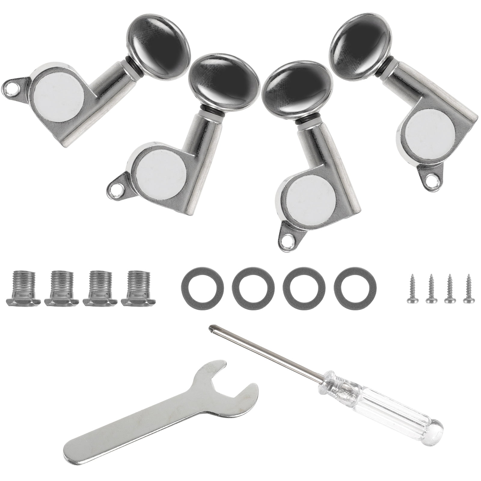 LITINKIMI 4 Pieces Chrome Plated Guitar Tuners for Musicians Tuning ...