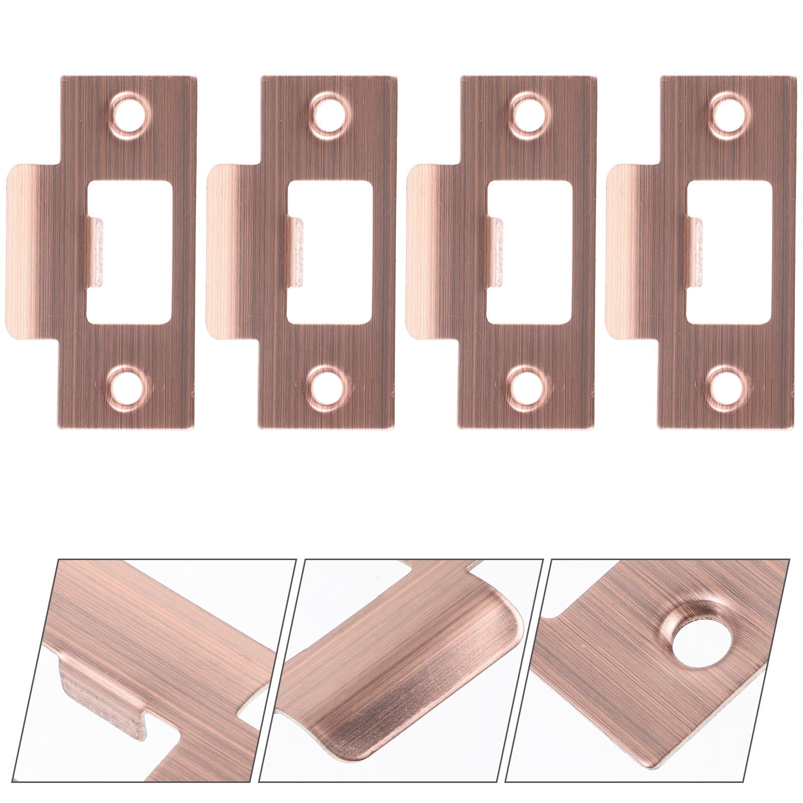 LITINKIMI 4Pcs Dark Red Antique -Strike Plates for Exterior Doors and ...