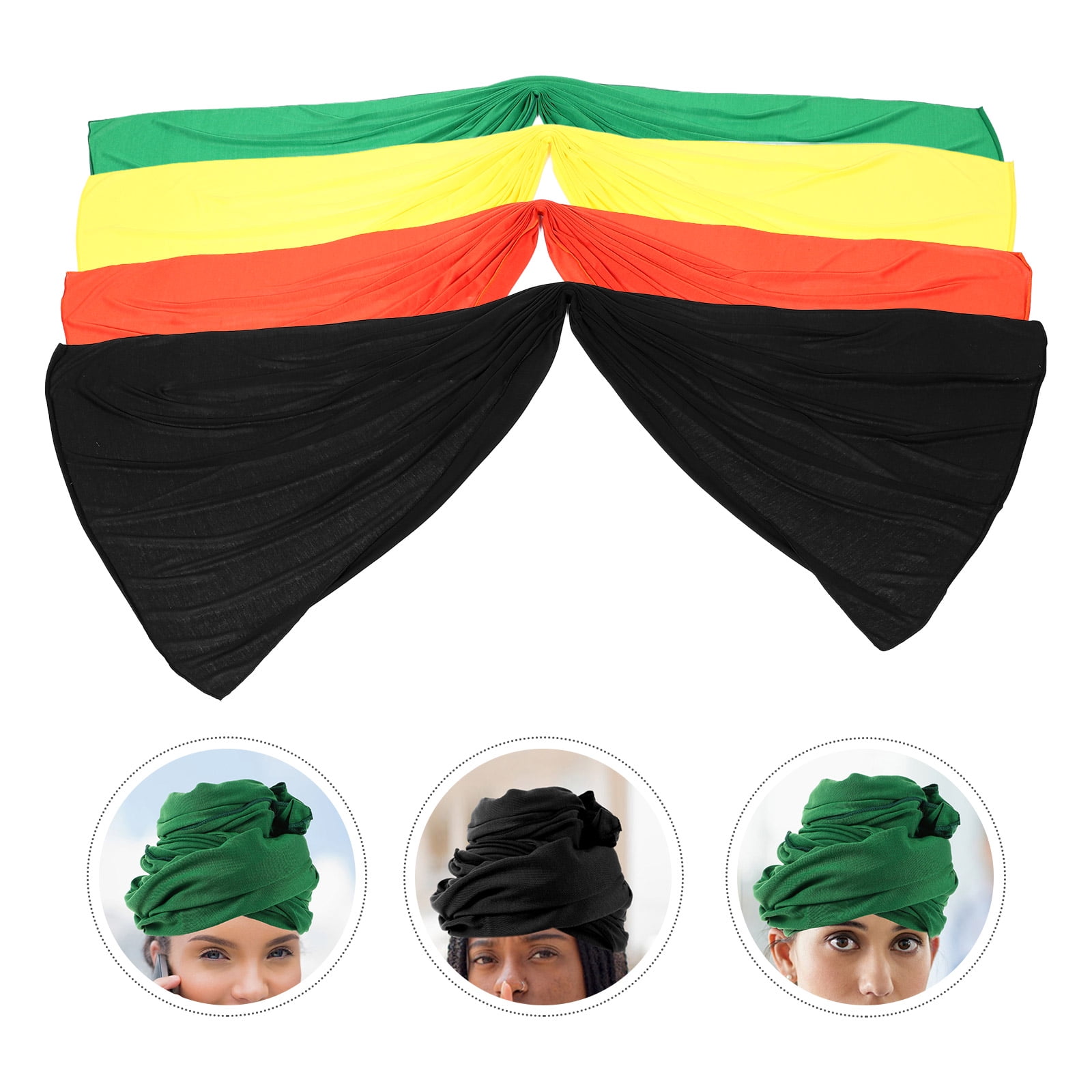 LITINKIMI 4Pcs Hair Scarves for Black Women Nonslip Design Solid Color ...