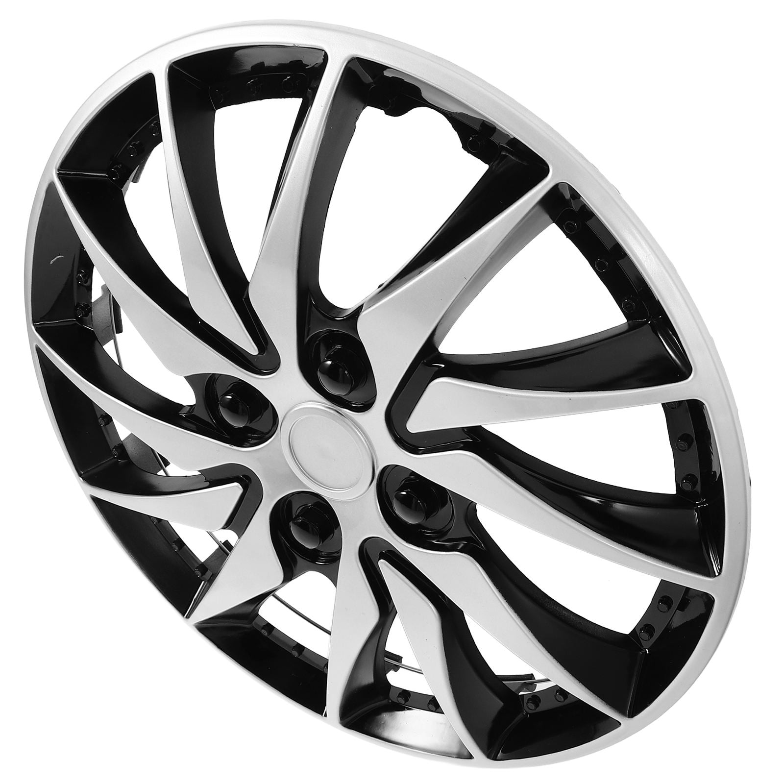 LITINKIMI Alloy Wheel Protectors Decorative Hubcaps Black ABS Modern ...