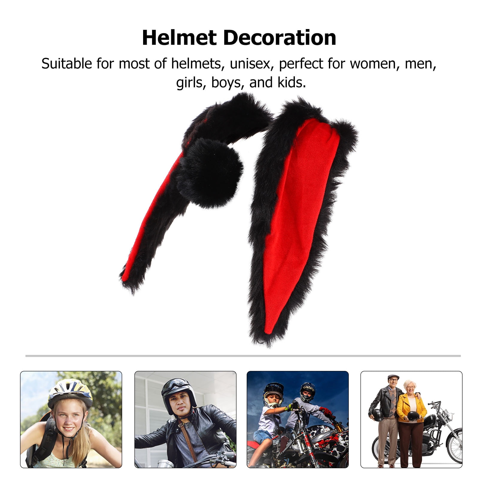LITINKIMI Helmet Accessory Synthetic Material Bunny Ears and Tail for ...