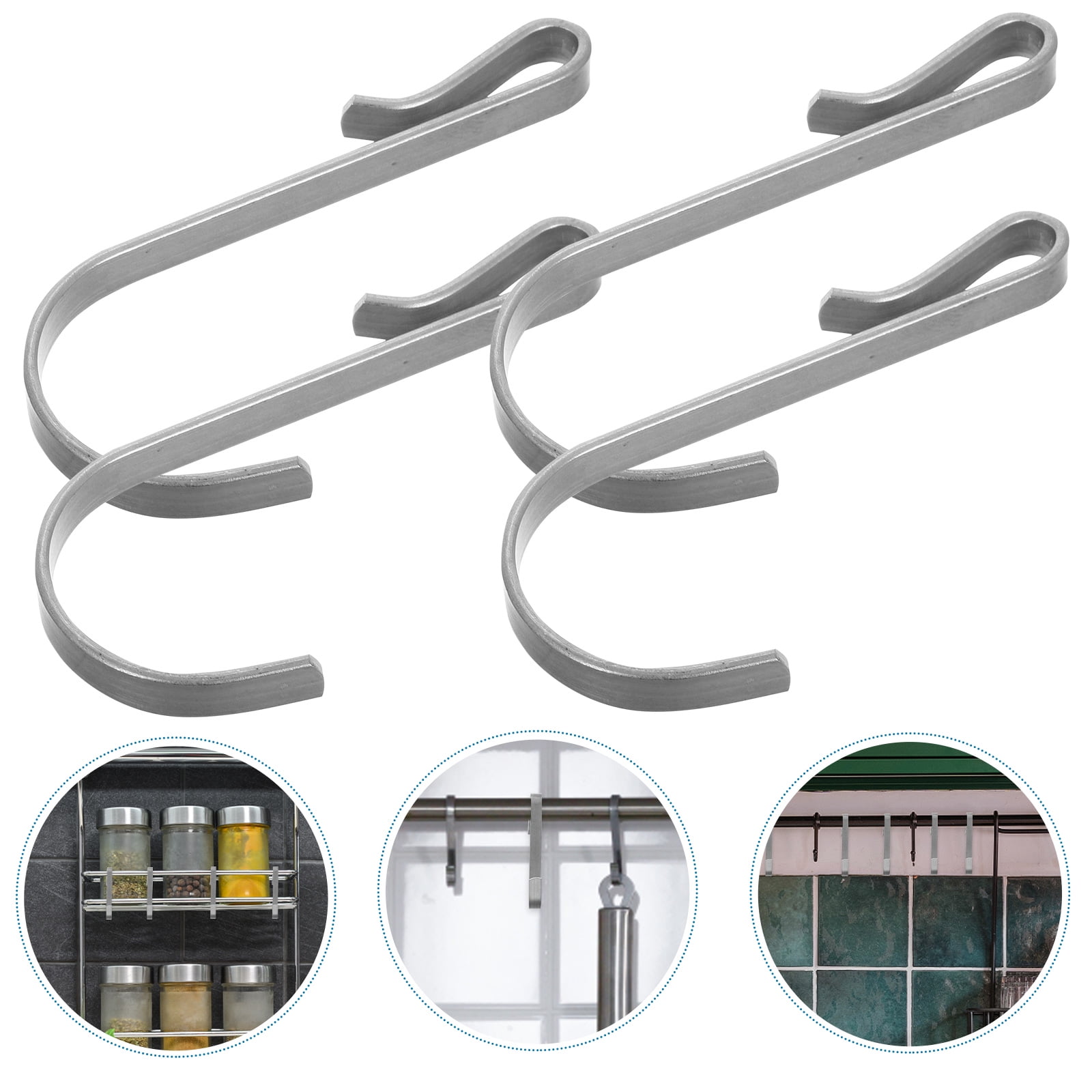 LITINKIMI Hooks for Wire Shelving Stainless Steel Silver 20Set for ...