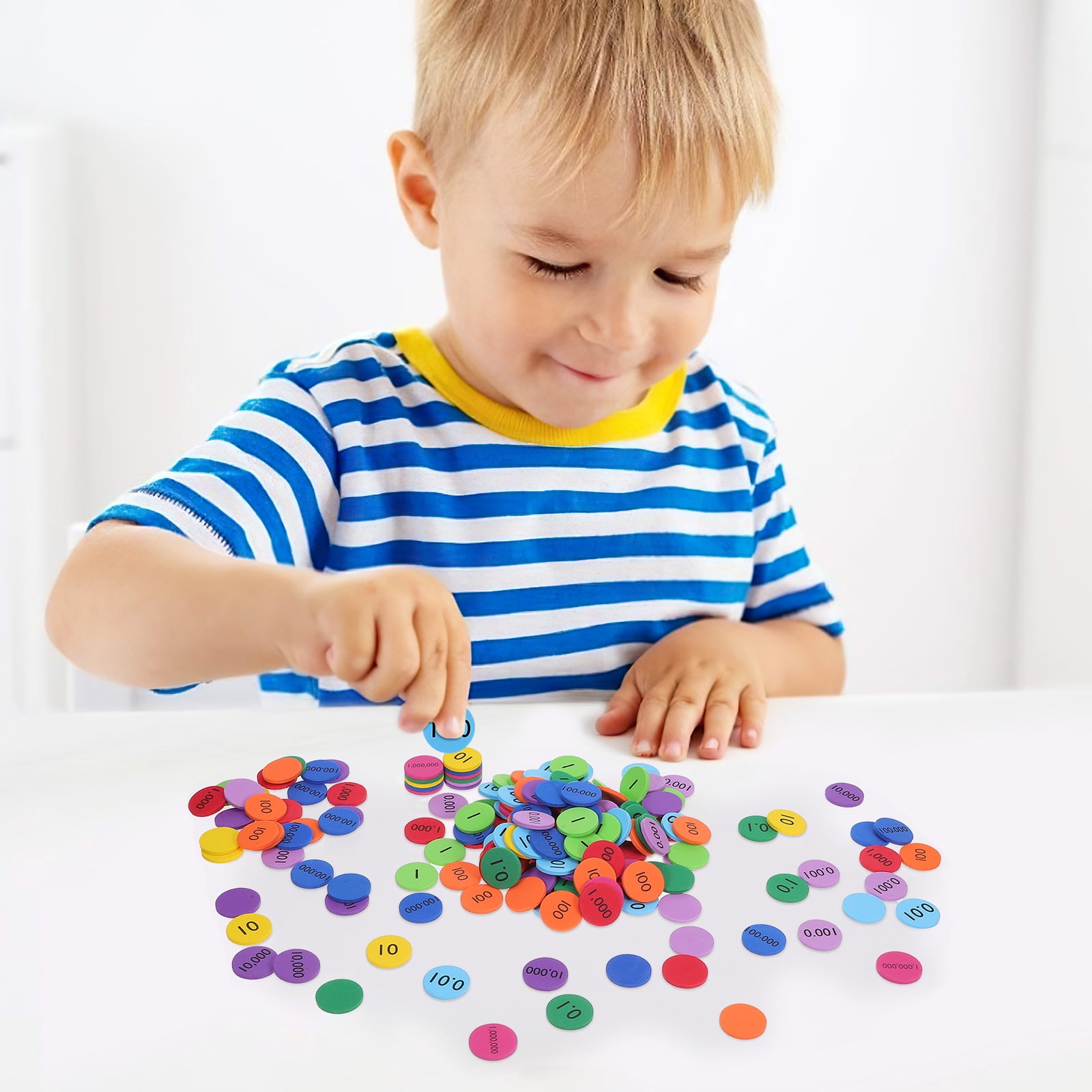 LITINKIMI Place Value Disks 10 Values to Whole Numbers Counting Chips ...