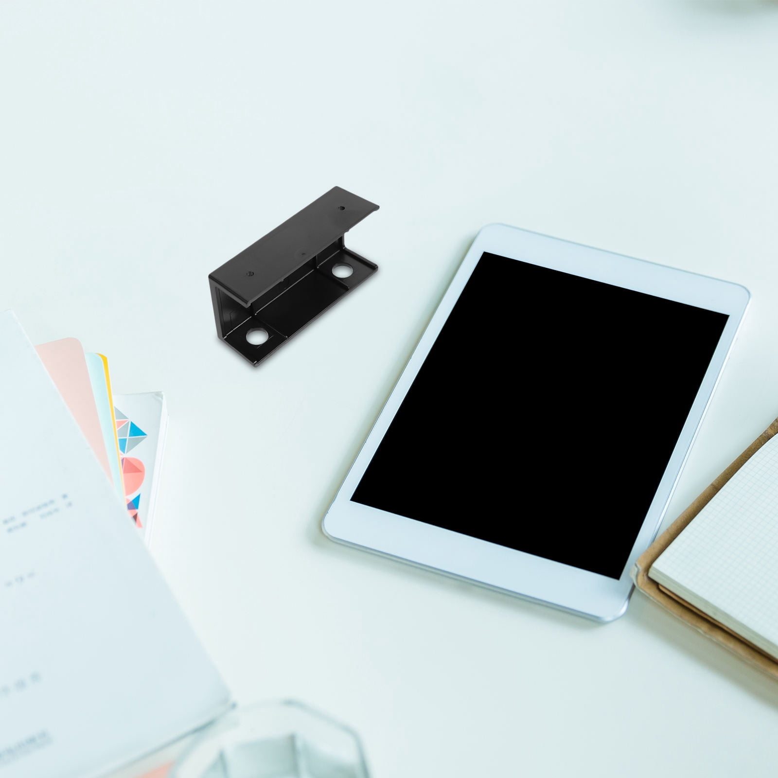 LITINKIMI Under Desk Laptop Shelf 1 Set Black Plastic Adjustable Angle ...