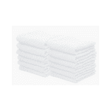 LinenandTowel 100% Cotton Washcloths, Waffle Weave, Absorbent, Quick ...