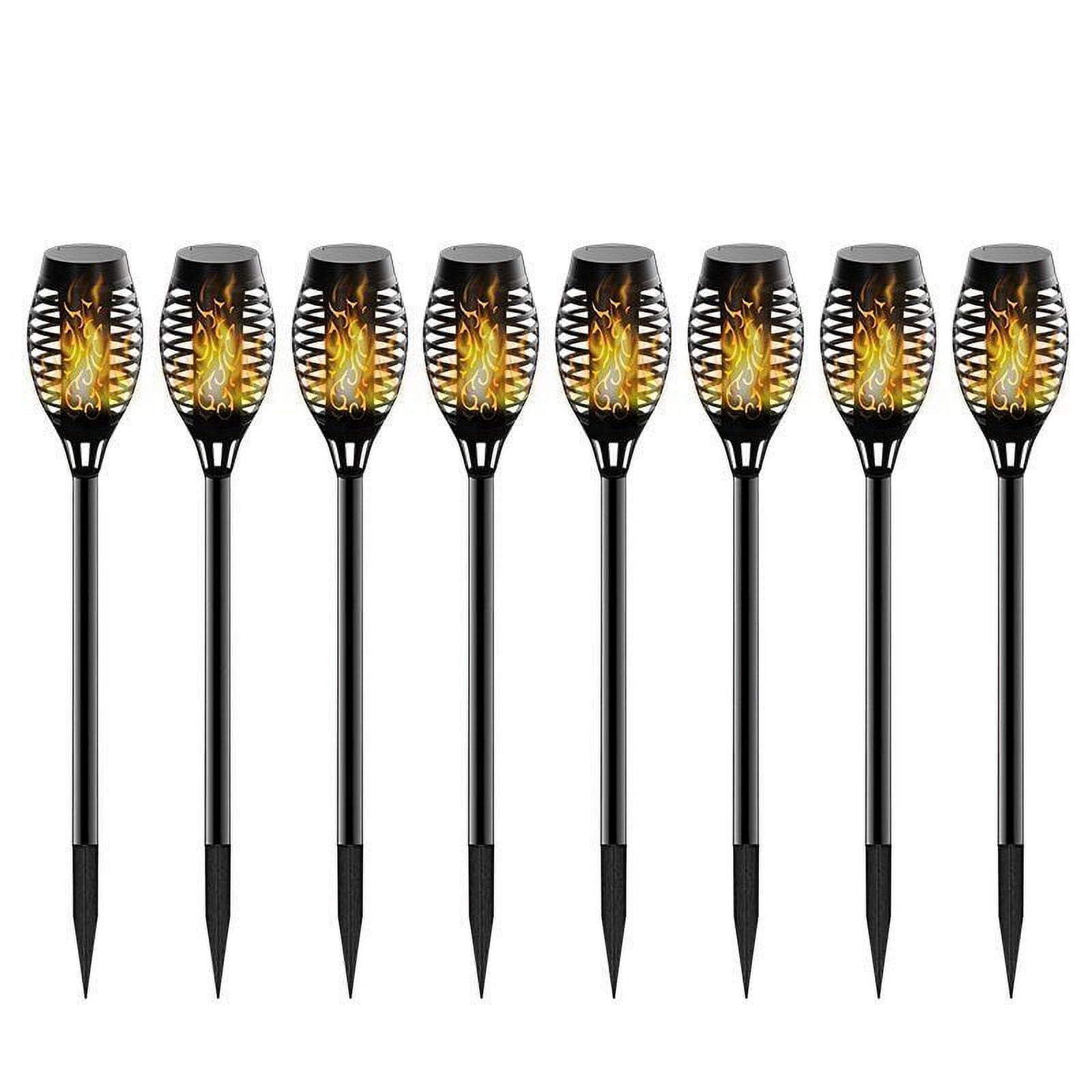 LITOM 1/4/8/12 Pcs IP65 Waterproof Solar Path Torches Lights Dancing ...
