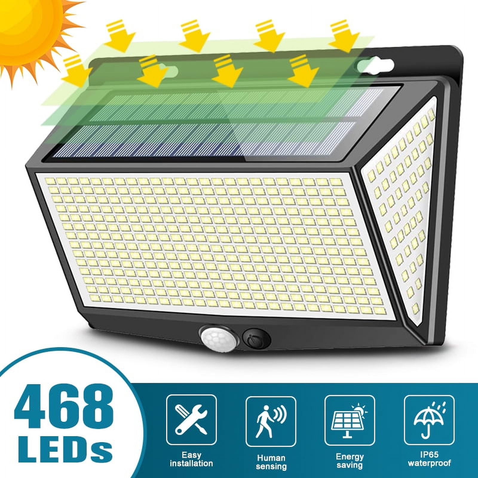 LITOM 468LED Outdoor Solar Light IP65 Waterproof PIR Motion Sensor ...