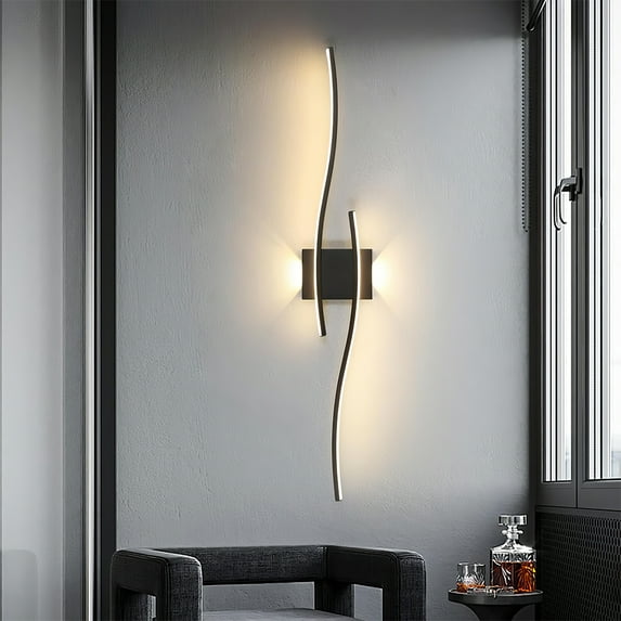 LITOM Dual-Direction LED Strip Wall Light - 3000K/4000K/6500K Tri-Color ...
