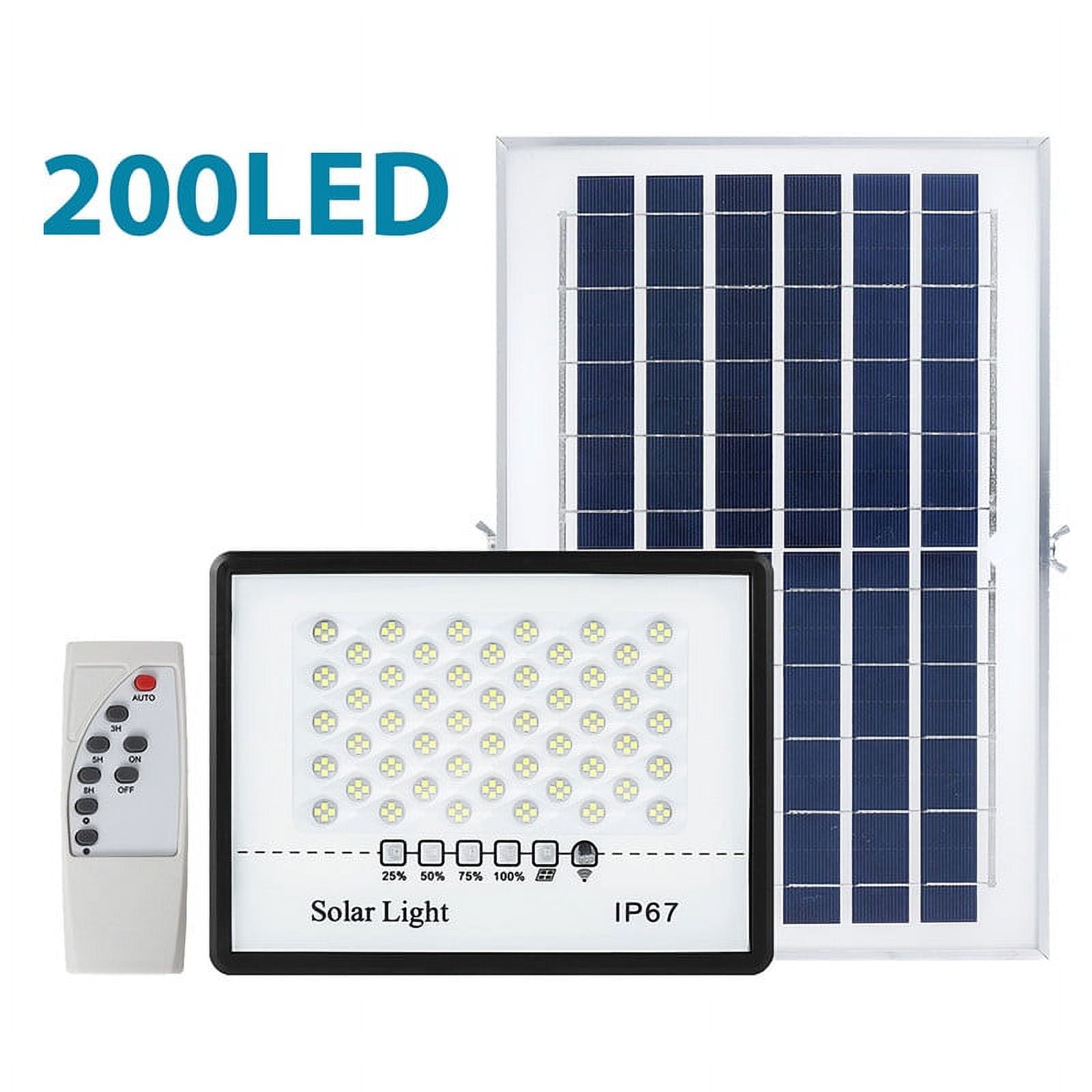 LITOM LED 100W/300W Solar Flood Lights with Remote Control Street Flood ...