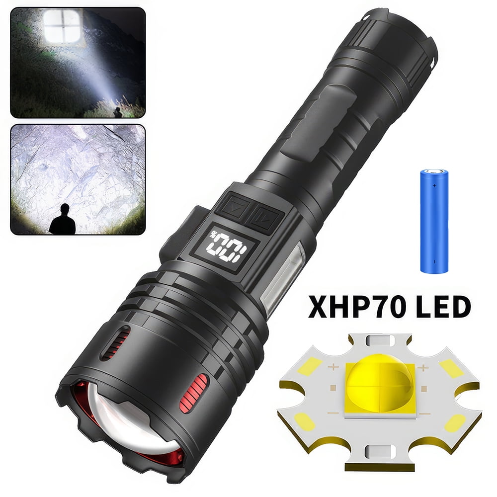 LITOM LED Flashlight, Digital Power Display, Ultra-Long Range ...