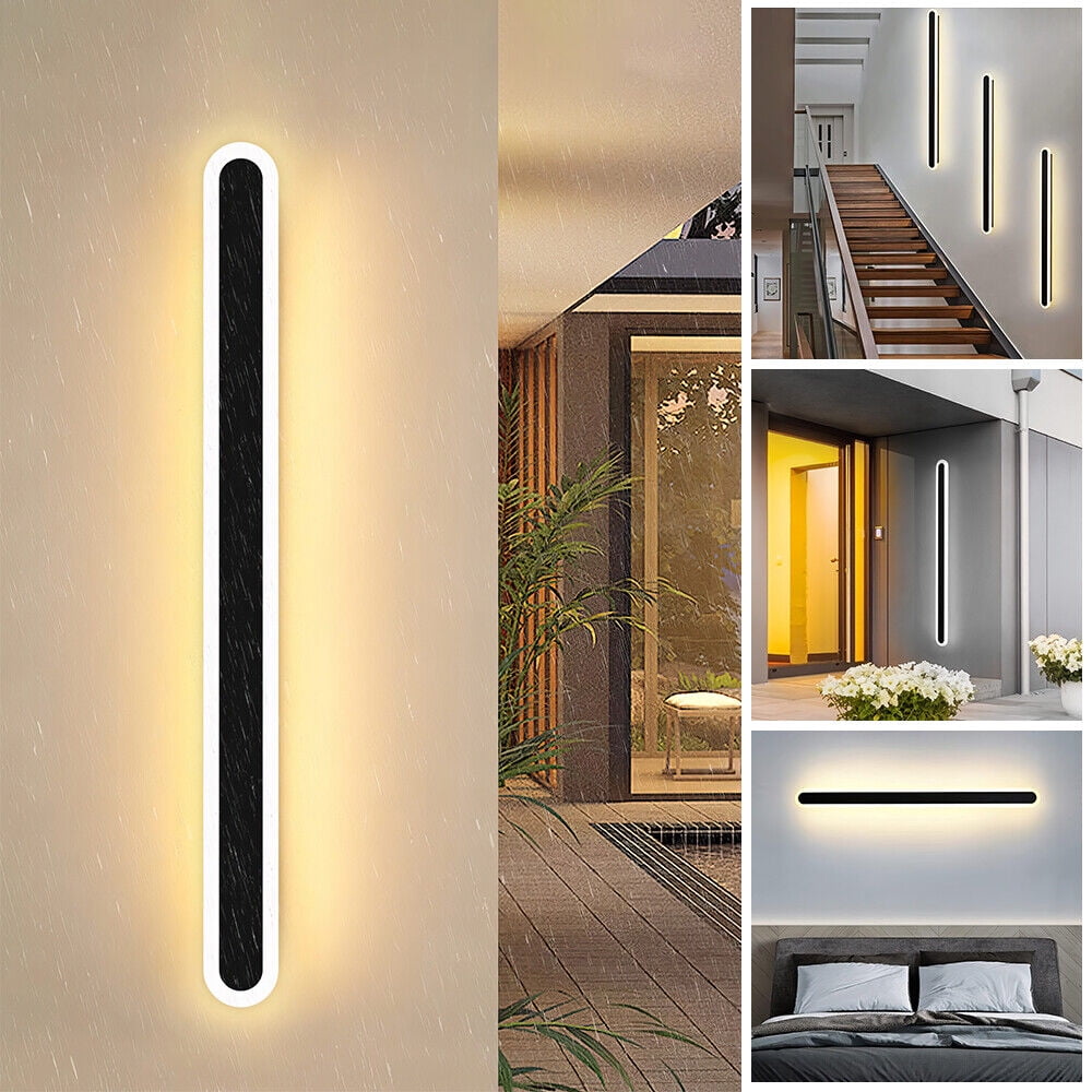 LITOM Long Strip Wall Lights Sconce Exterior Modern Waterproof Outdoor ...