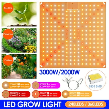 Walmart LED Grow Light, Full Spectrum 2000W/3000W, Indoor Plant Growth ...