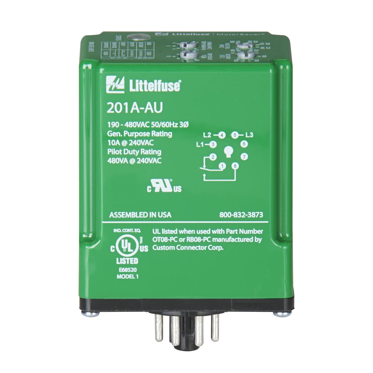 LITTELFUSE 201A-AU Series - 3-Phase Voltage/Phase Monitor - Walmart.com