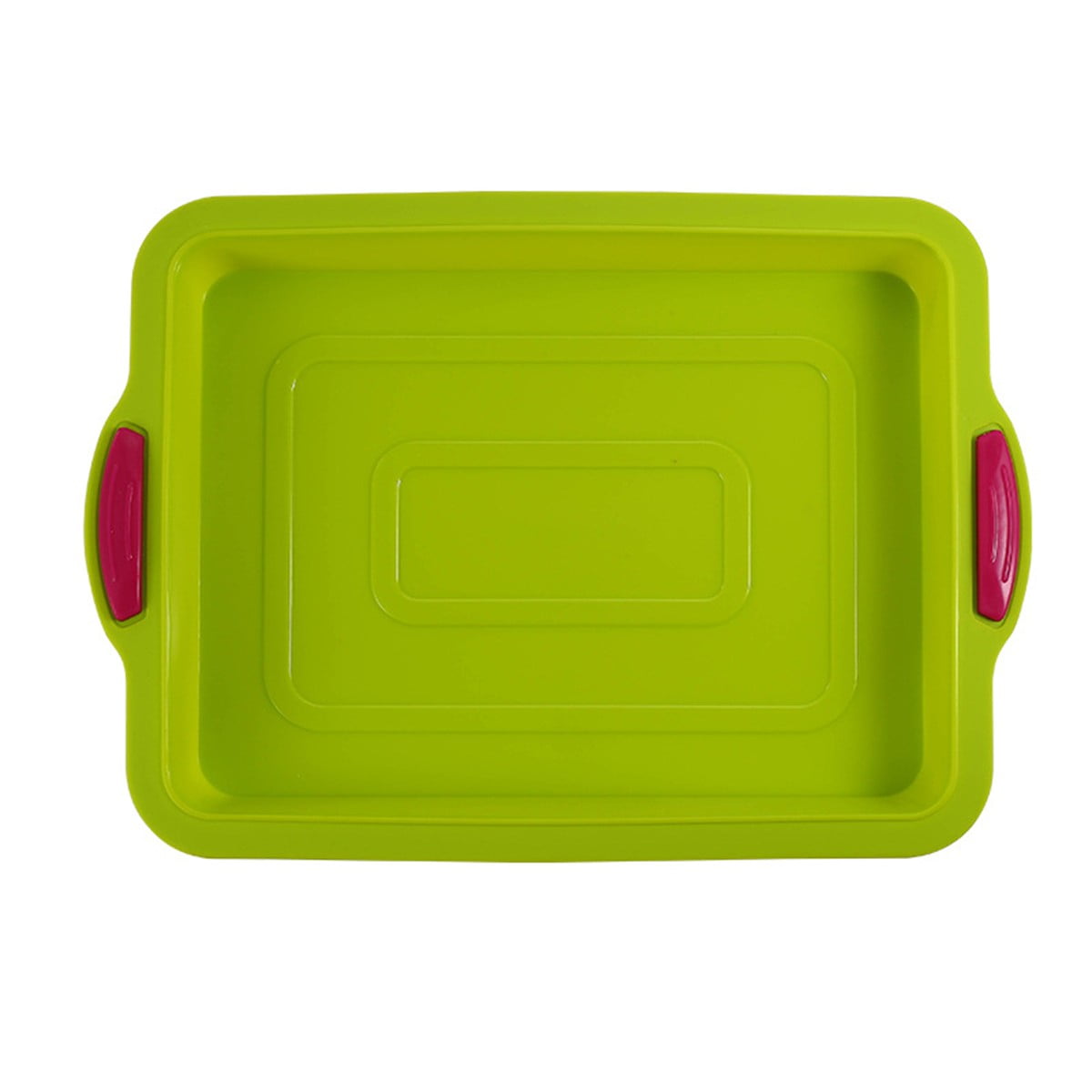LITTLE HOME 11 Inch Silicone Square Cake Pan, Nonstick Baking Tray for ...