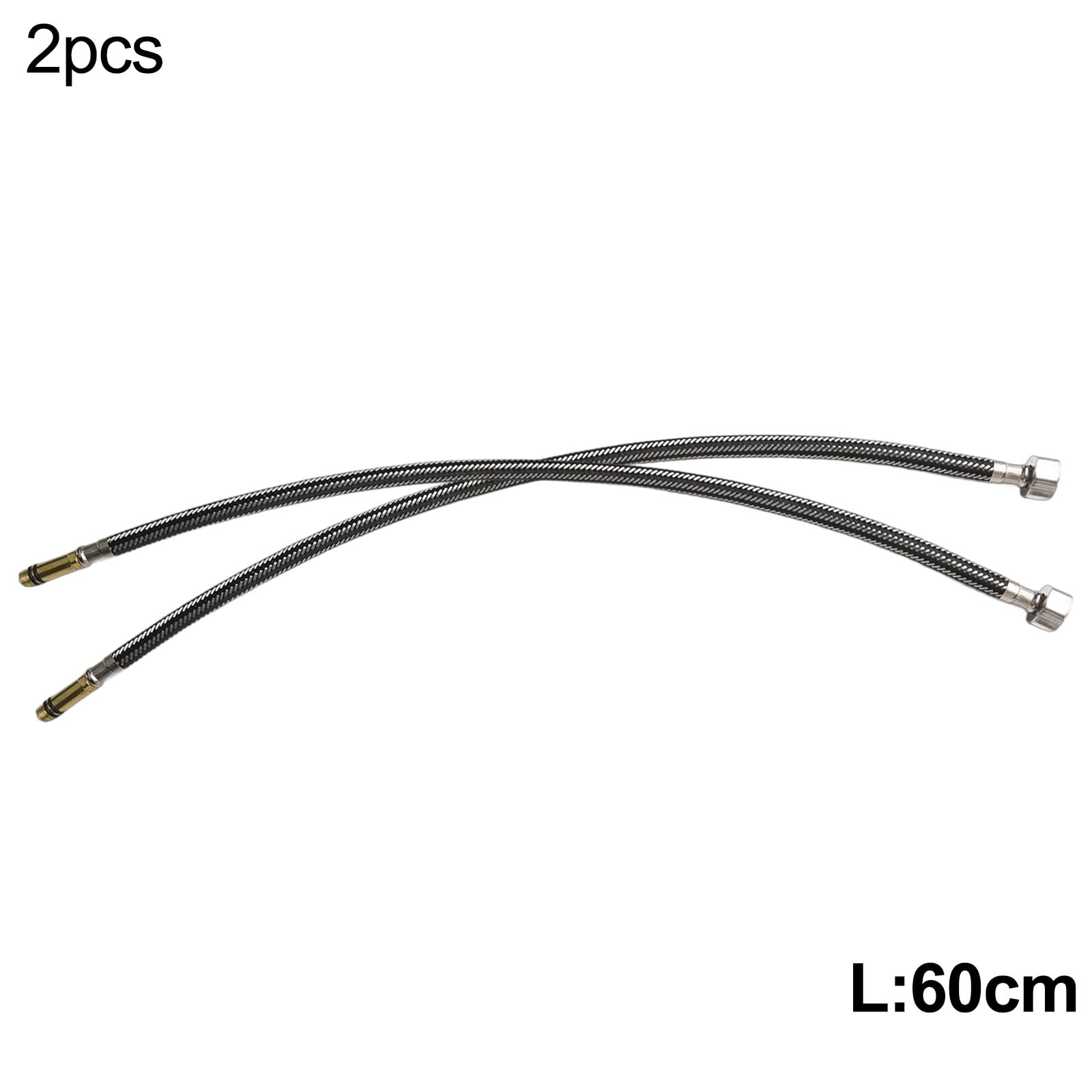 LITTLE HOME 2-Pack G1/2\" Flexible Braided Water Supply Lines 60cm ...