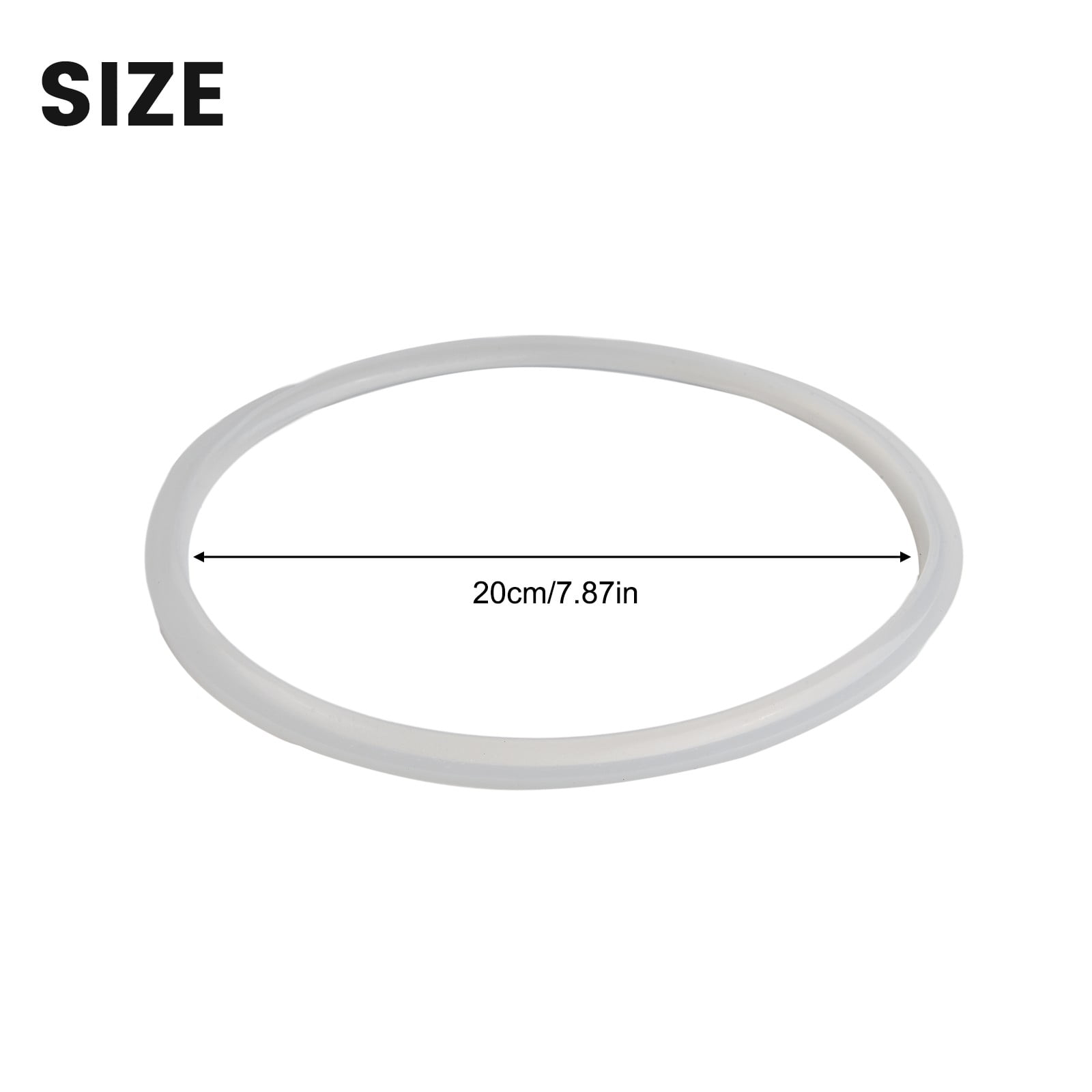 LITTLE HOME 20cm Clear Silicone Pressure Cooker Seal Ring Replacement ...