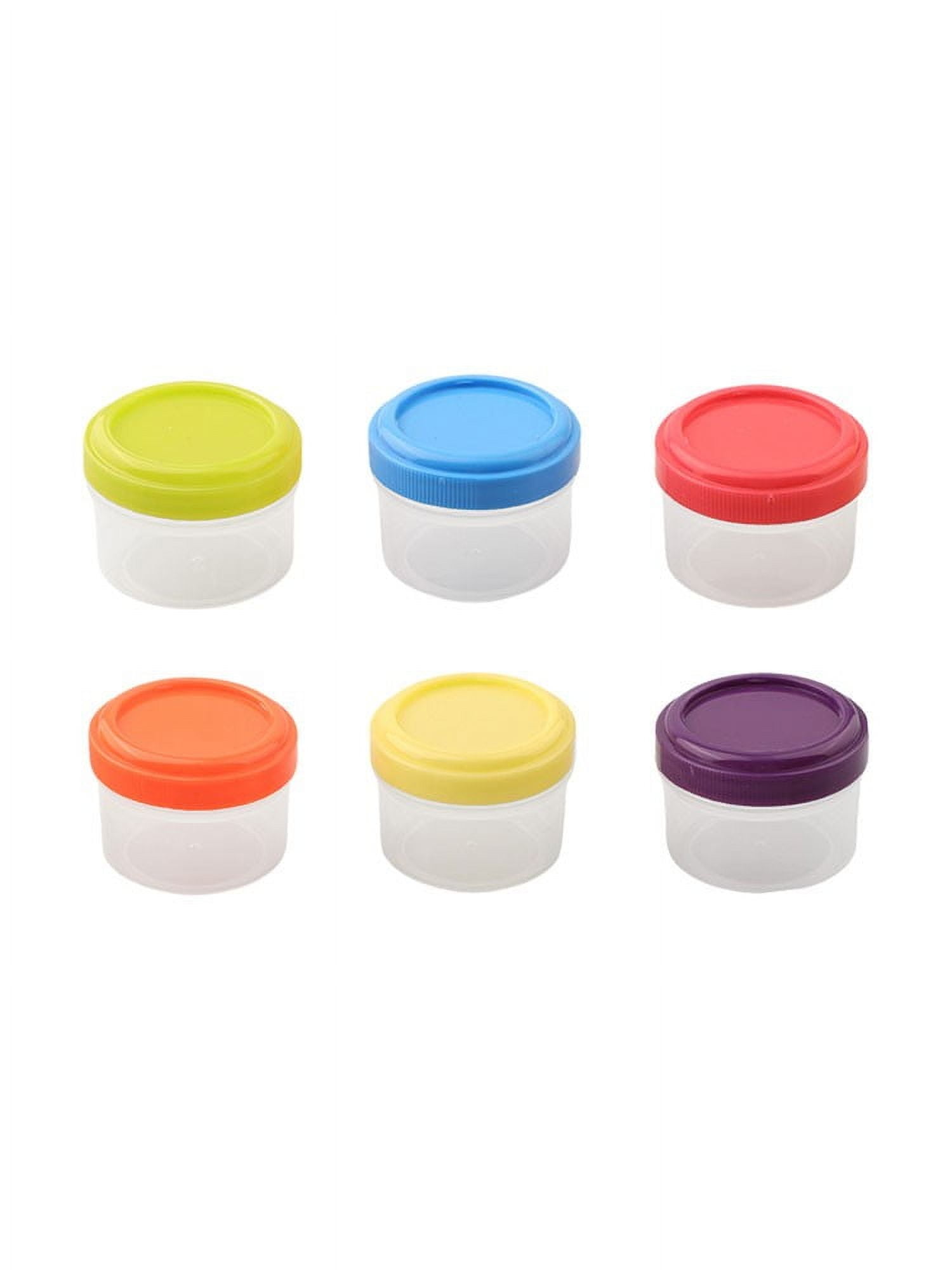 LITTLE HOME 6-Piece Small Sauce Containers with Lids, Food-Grade ...
