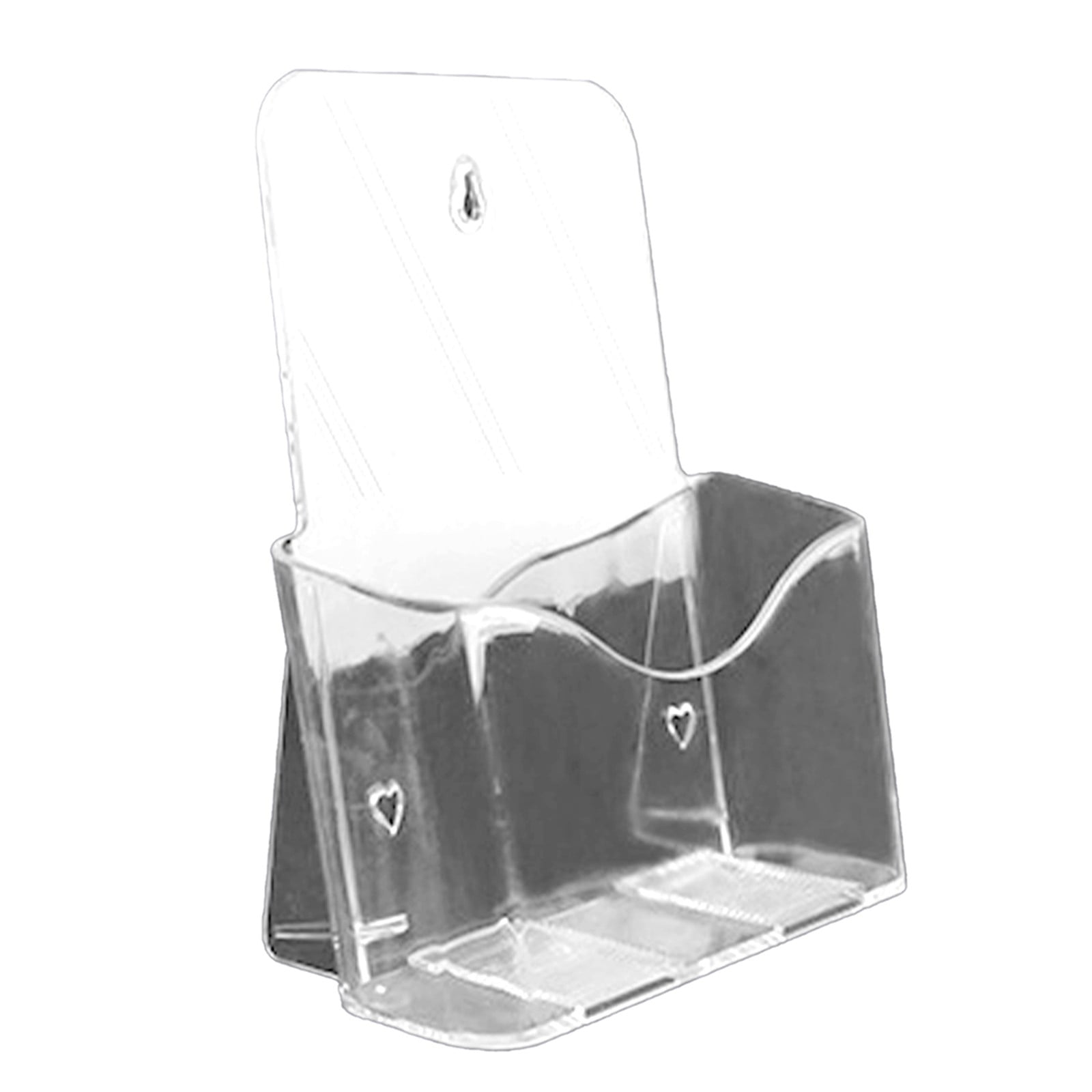 LITTLE HOME Clear Acrylic Brochure Holder 4x9 Inches with Slant Back ...