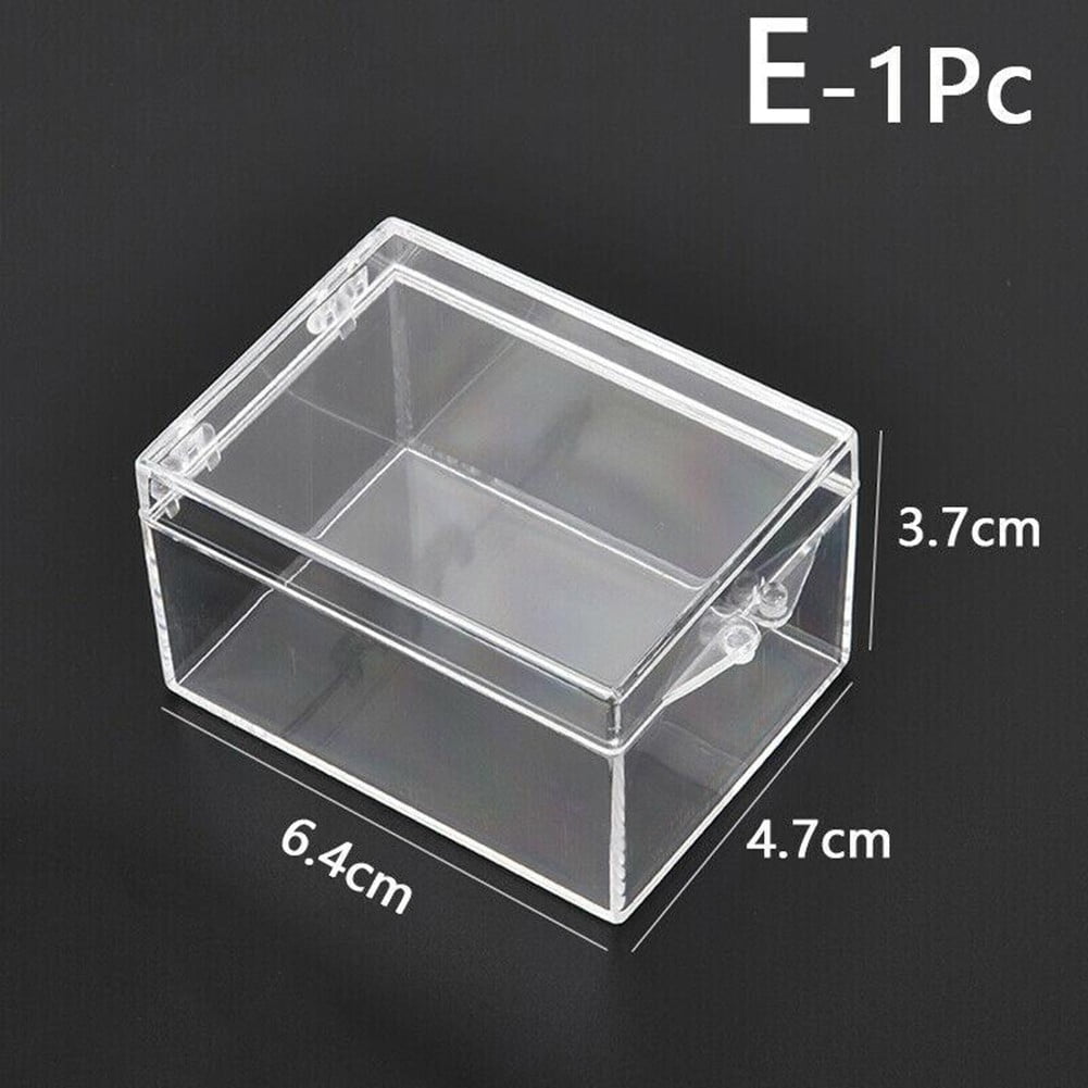 LITTLE HOME Clear Plastic Storage Box Set Rectangular Organizer ...