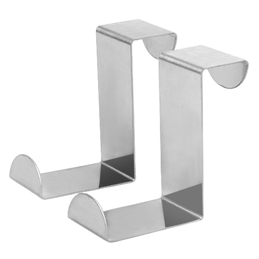 LITTLE HOME Over the Door Hooks Hanger Set of 2 - Stainless Steel Z ...