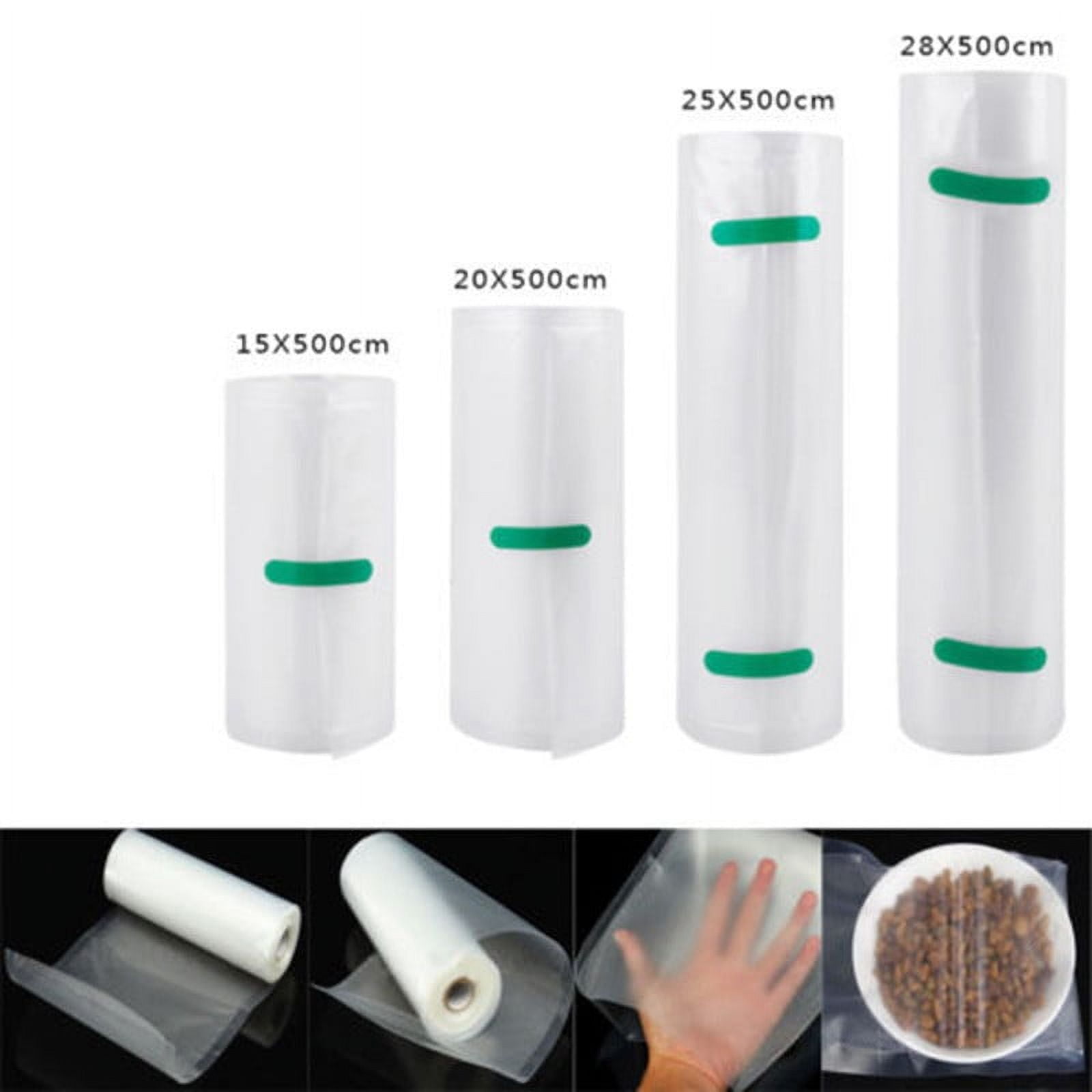 LITTLE HOME Food Vacuum Sealer Rolls Embossed Storage Bags for Food ...