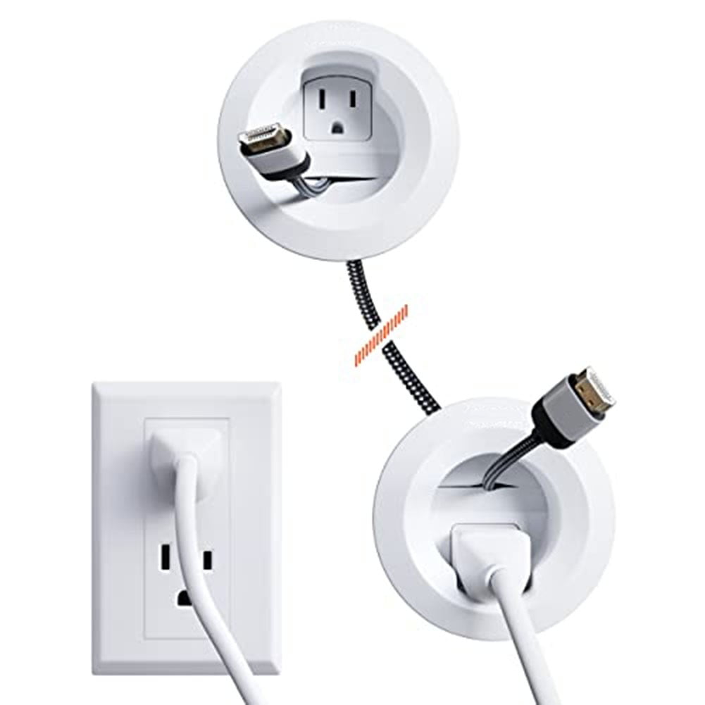 LITTLE HOME In-Wall Cable Management Kit,White Plastic Cable Protector ...