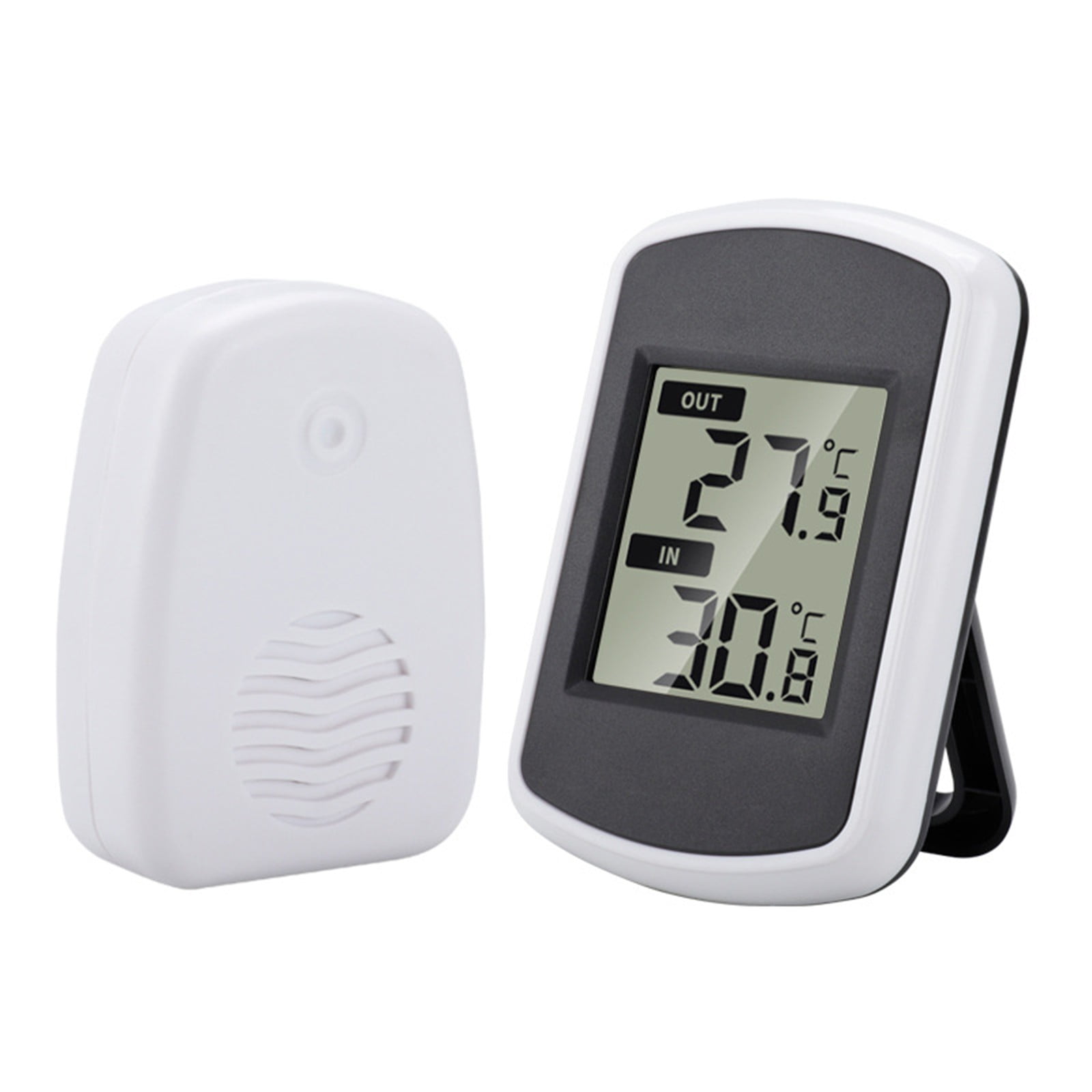 LITTLE HOME LCD Digital Wireless Indoor Outdoor Thermometer Temperature ...