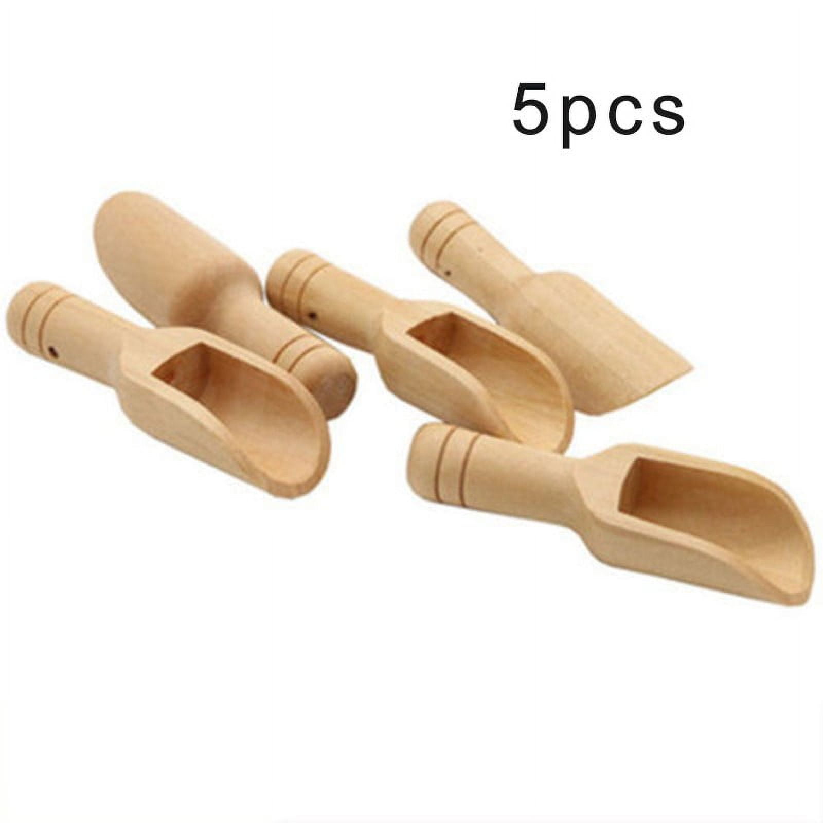LITTLE HOME Mini Wooden Spoons Set for Salt Sugar Coffee Honey Bath ...